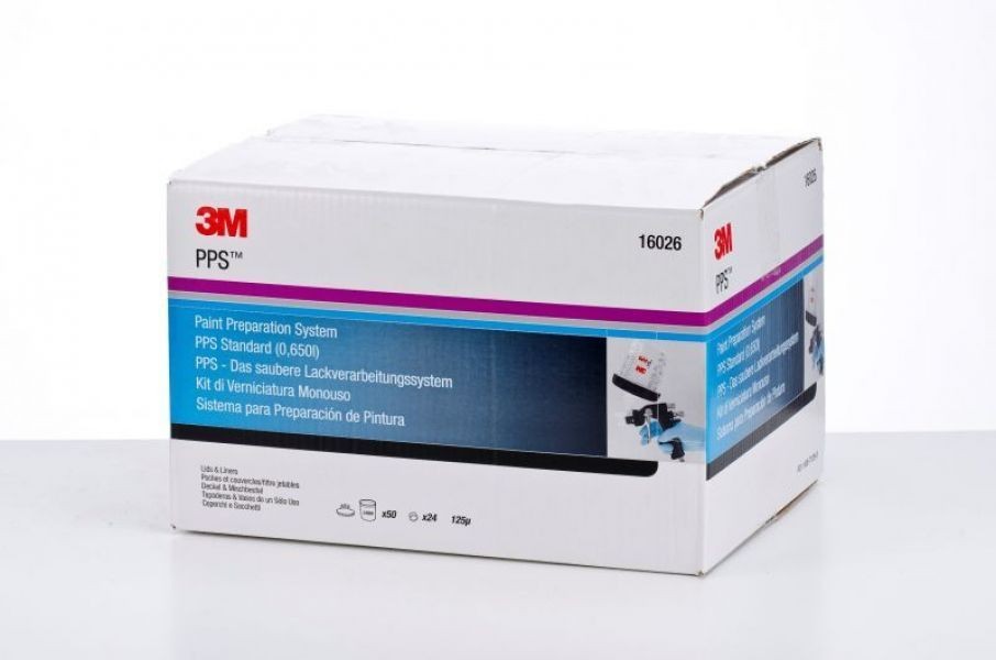 3M PPS Mini Pots & Liners 180ML 125 Micron Box 50 16752 - Colourtone Ltd