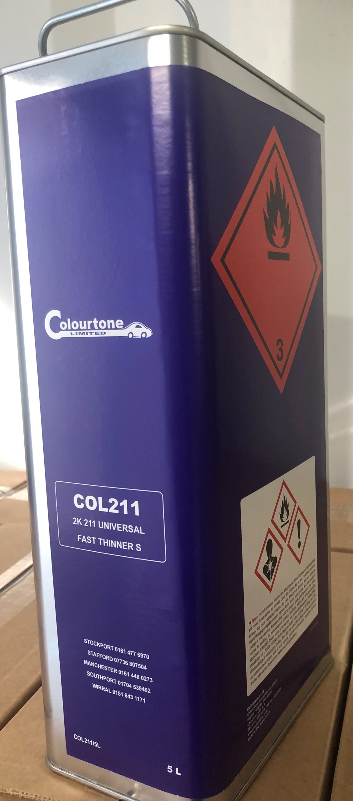 Colourtone 2k Acrylic Fast Thinner 5L COL211/5L - Colourtone Ltd